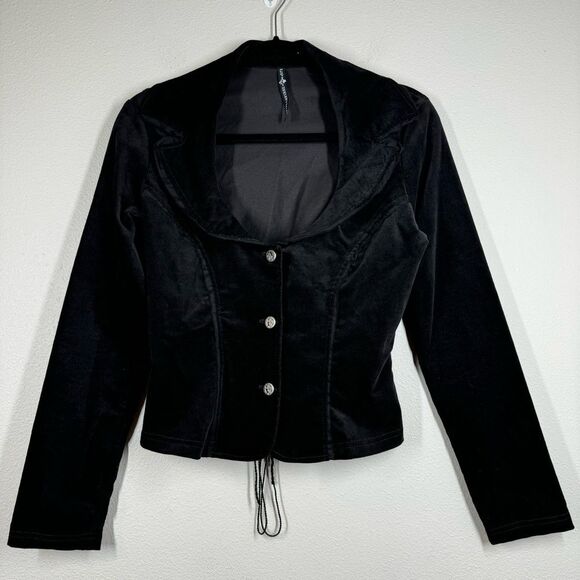 Lip Service | Jackets & Coats | Vtg Lip Service Black Corset Lace Up ...